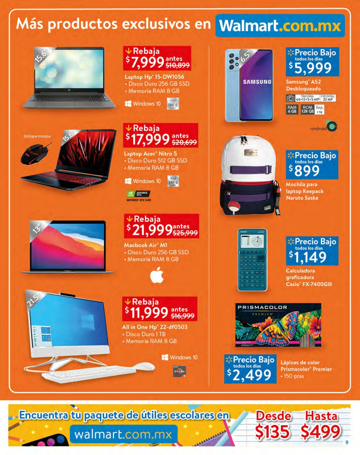 Walmart Catálogo Promocional - Regreso a Clases - Válido del 13.08 al 31.08 - Número nº 9 ...